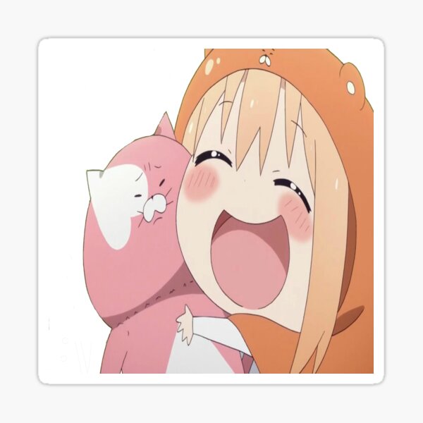 "Umaru Hugging a Cat" Sticker for Sale by Coolkat22lol | Redbubble