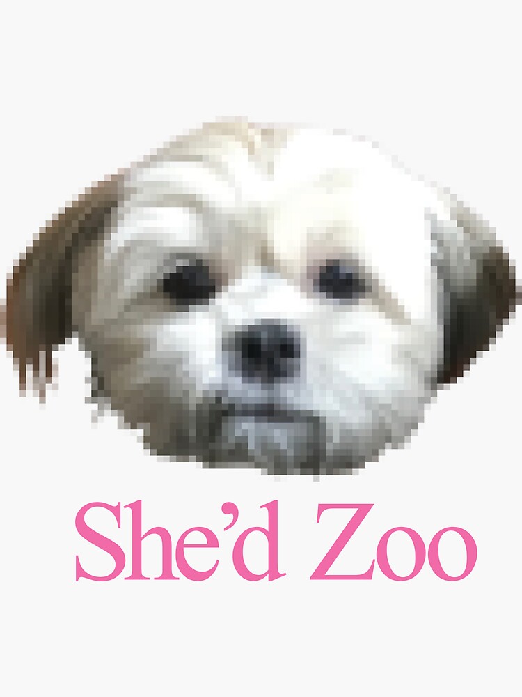 "Shih Tzu "She'd Zoo" Dog Design" Sticker by LAFitGear | Redbubble