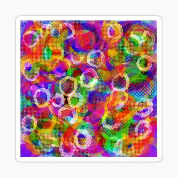 Splash Of Happiness” | Digital Abstract " Sticker for Sale by ...
