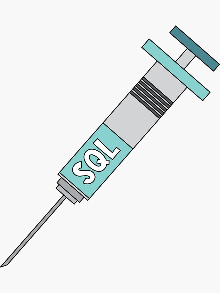 "SQL Injection Syringe" Sticker by jcaladolopes | Redbubble