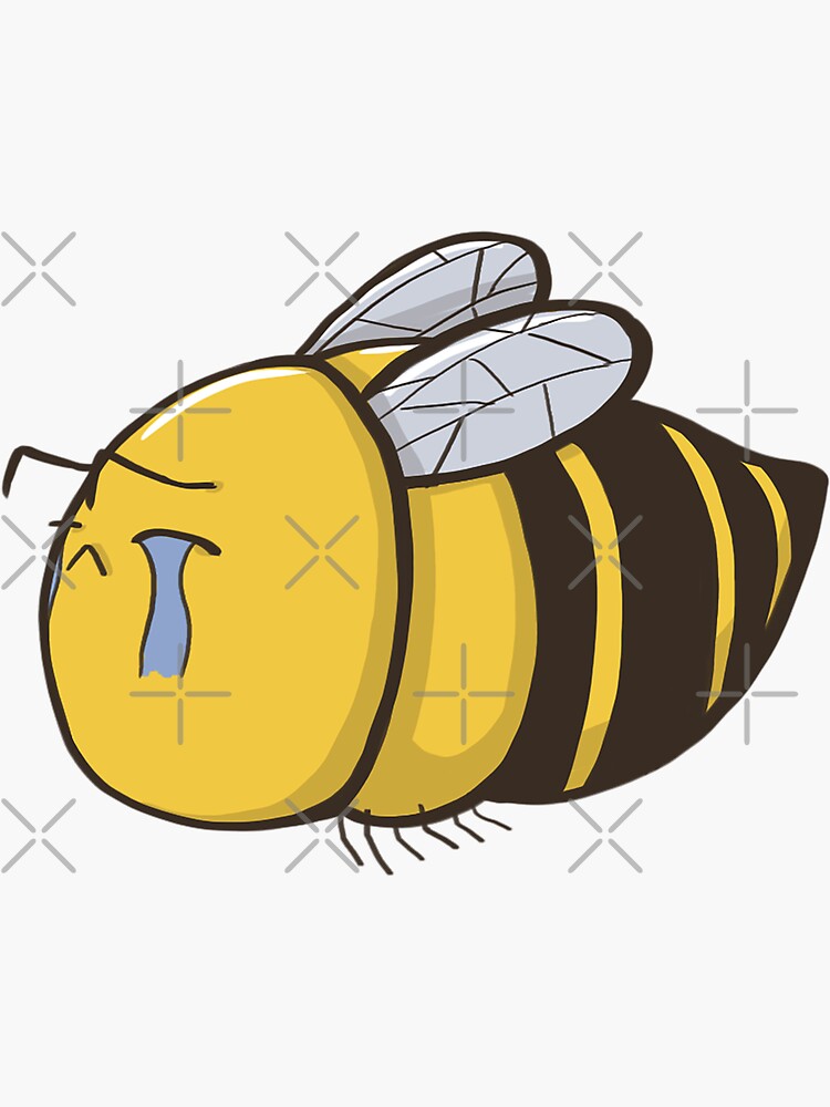 "Sad bee" Sticker for Sale by Filala | Redbubble