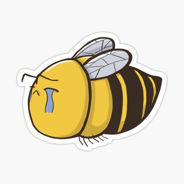 "Sad bee" Sticker for Sale by Filala | Redbubble