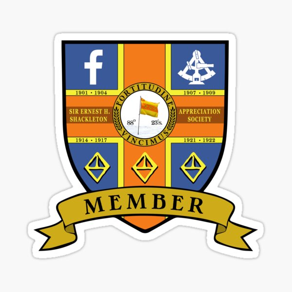"Ernest Shackleton Appreciation Society Member Crest" Sticker by ...