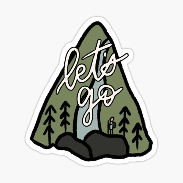 "Let's Go Adventure Design" Sticker for Sale by meglilliana | Redbubble