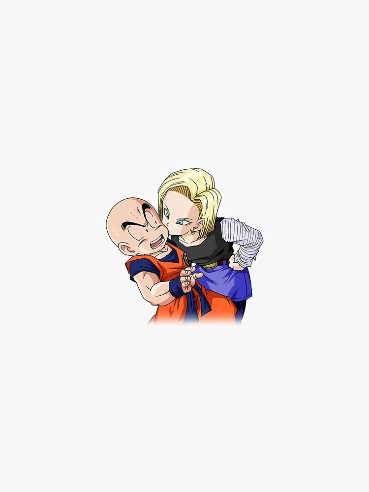 "Krillin and 18" Sticker by joshuaberba | Redbubble