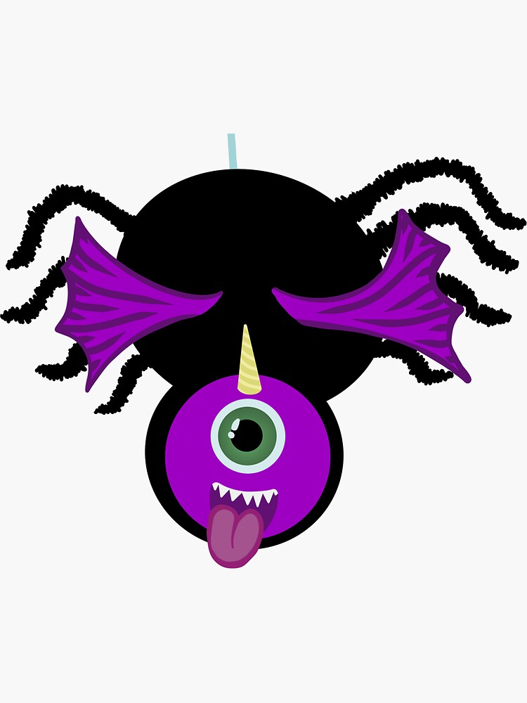 "Flying purple people eater" Sticker for Sale by Abstraxjax | Redbubble