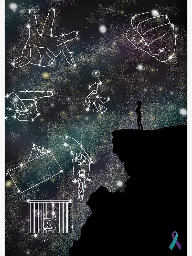 "Victim’s Universe" Sticker by jay-bingham | Redbubble
