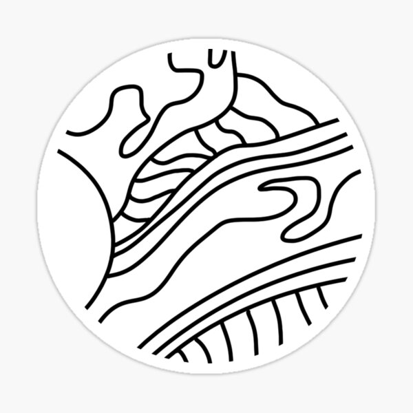 "wavy lines" Sticker for Sale by Mattmandraws | Redbubble