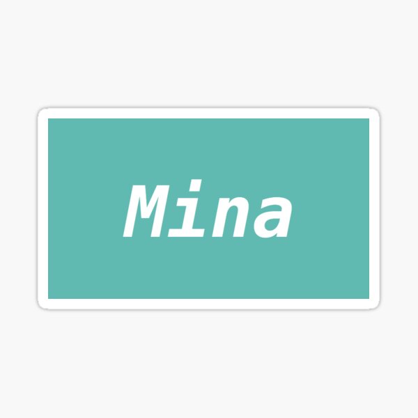 "Twice Mina" Sticker for Sale by xxvaam | Redbubble