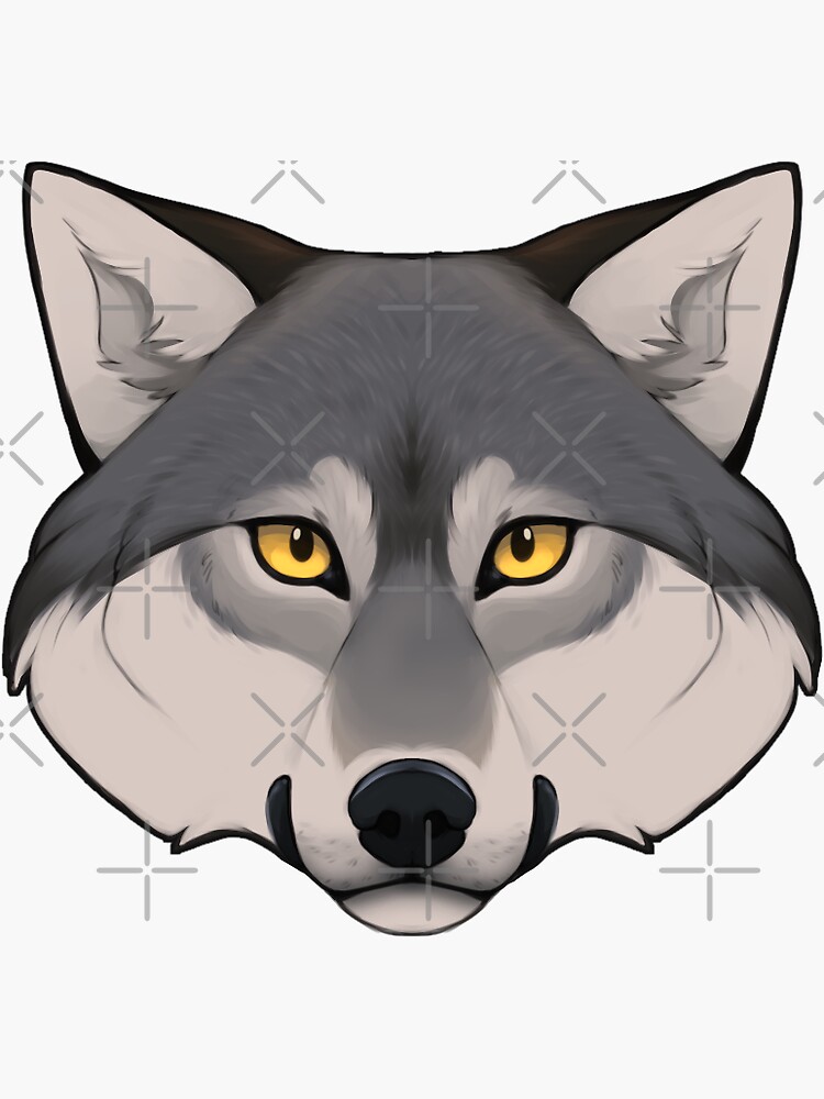 "Grey Wolf Sticker" Sticker for Sale by ren-design | Redbubble