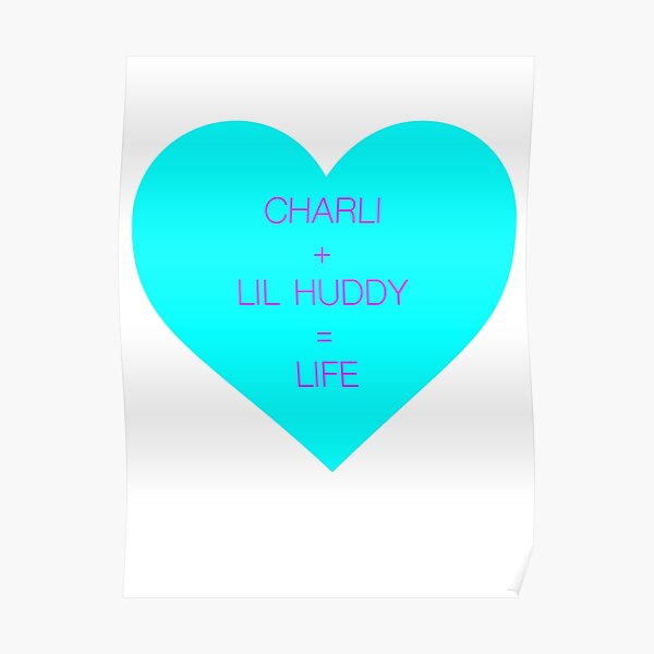 "Charli and Lil Huddy" Poster by mickeyj123 | Redbubble