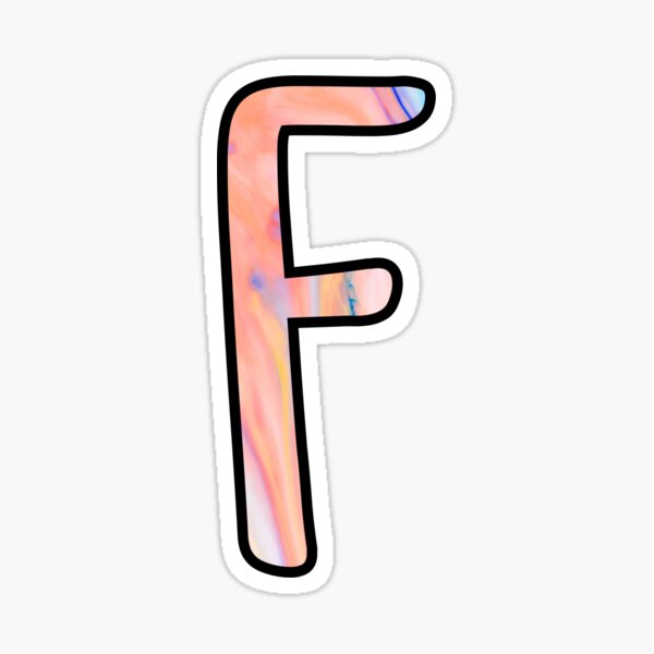 "Letter F" Sticker by meganjeanette6 | Redbubble