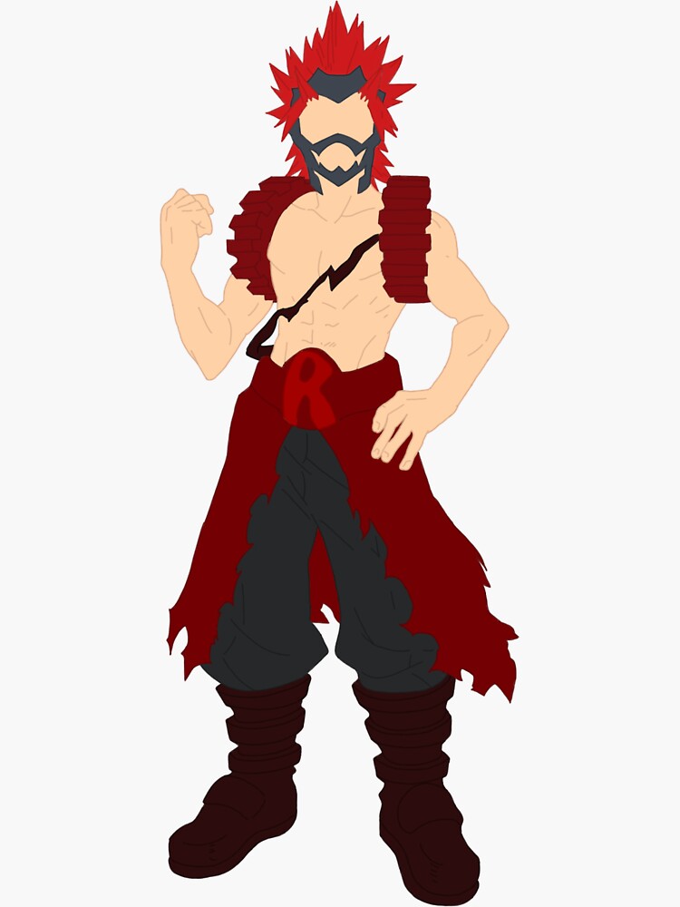 "Red Riot - My Hero Academia (Minimalist Portrait)" Sticker for Sale by ...
