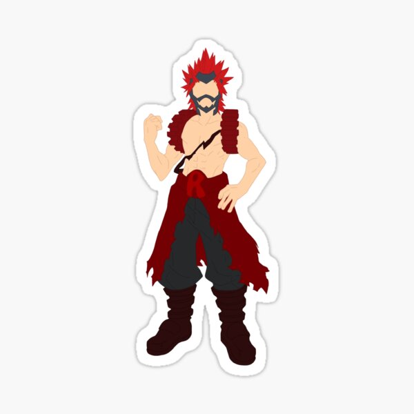 "Red Riot - My Hero Academia (Minimalist Portrait)" Sticker for Sale by ...