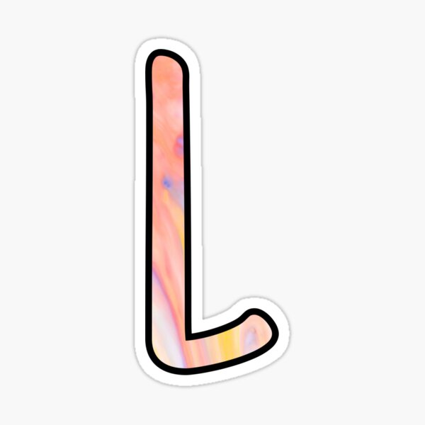 "Letter L" Sticker for Sale by meganjeanette6 | Redbubble