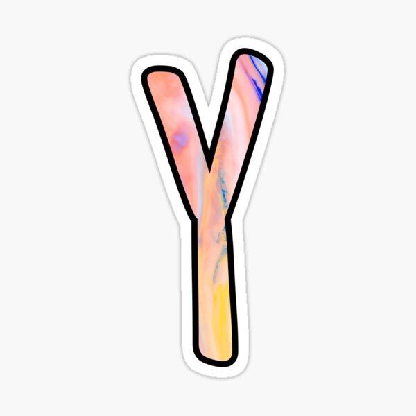 "Letter Y" Sticker for Sale by meganjeanette6 | Redbubble