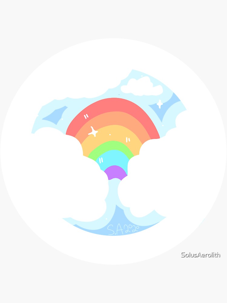 Rainbow Clouds Sticker ☁️☁️ Sticker By Solusaerolith Redbubble