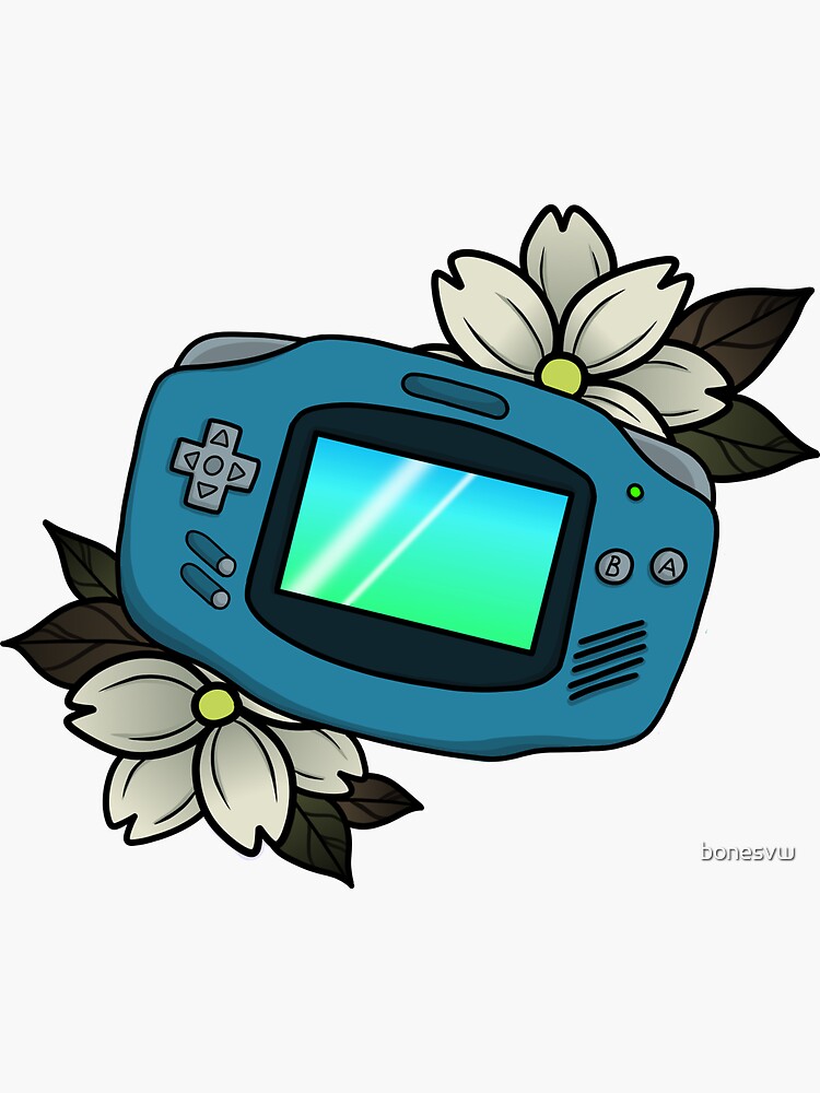 "Gamer Flower Sticker" Sticker by bonesvw | Redbubble