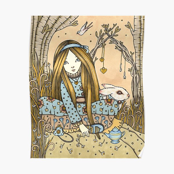 "Down the Rabbit Hole" Poster by AnitaInverarity | Redbubble