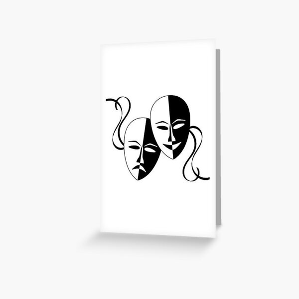 "Dual Face mask logo." Greeting Card for Sale by Swatidp87 | Redbubble