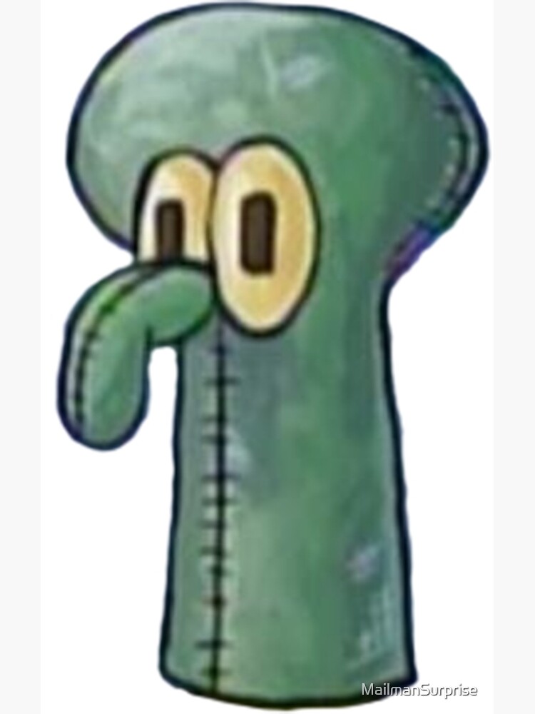 "Squidward Finger Puppet" Art Print by MailmanSurprise | Redbubble