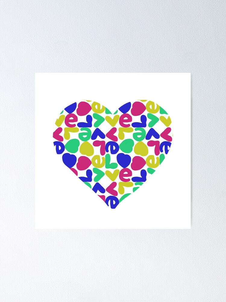 Póster «Cargas y cargas de corazones de amor» de weavernap | Redbubble