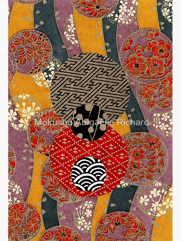 "Collage 110 | Japanese washi yuzen chiyogami origami paper collage ...
