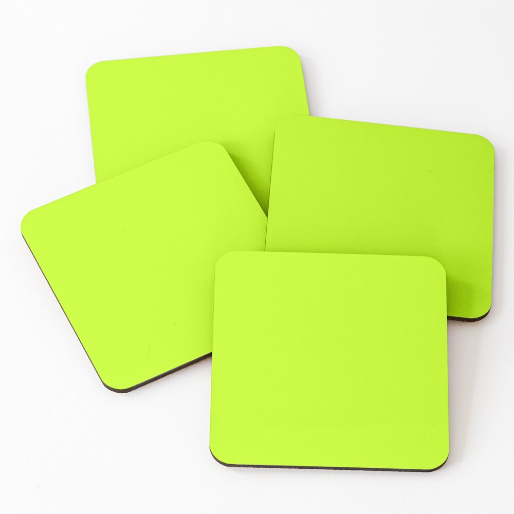 "#c0ff0c, HEX CODE, WEB COLOR, LEMON-LIME, YELLOW, NEON" Coasters (Set ...