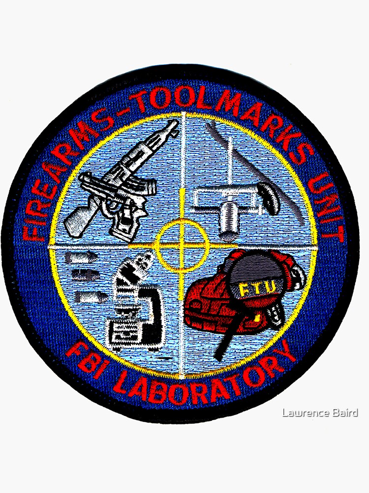 "FBI Lab Firearms Toolmarks Unit" Sticker for Sale by lawrencebaird ...