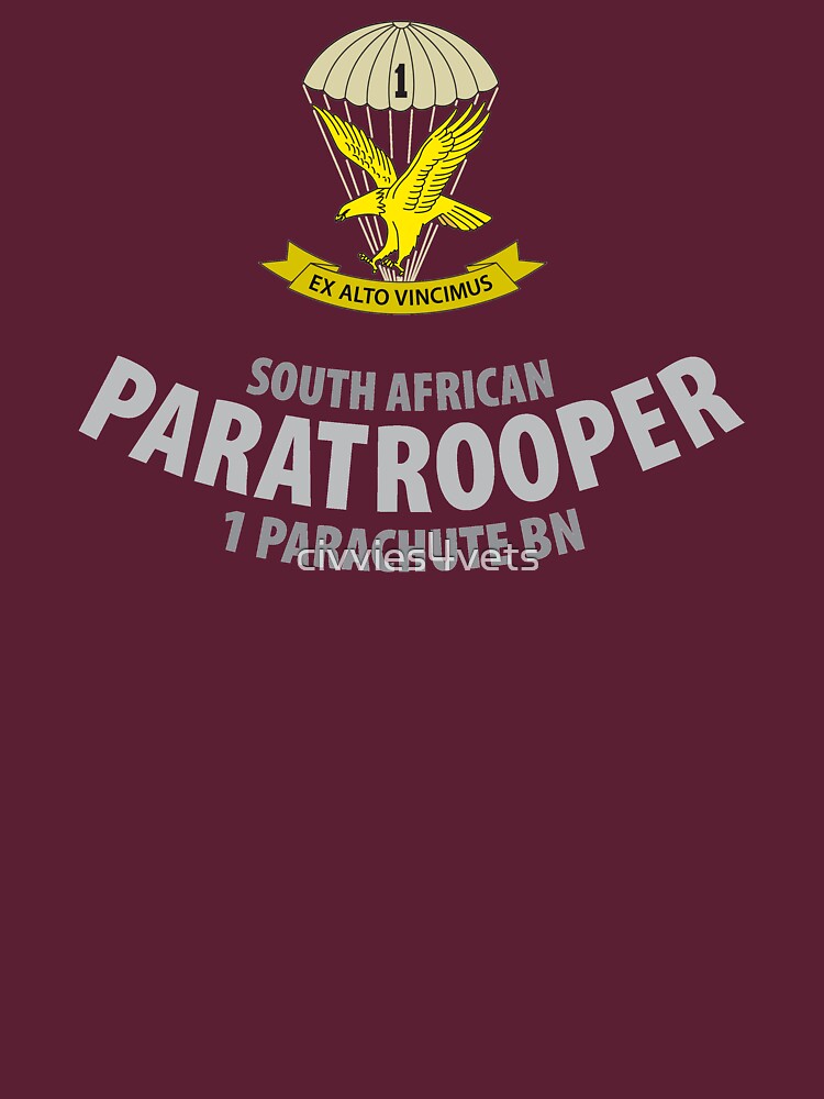 "South African Paratrooper Shirt (1 Parachute Bn) SADF" T-shirt for ...