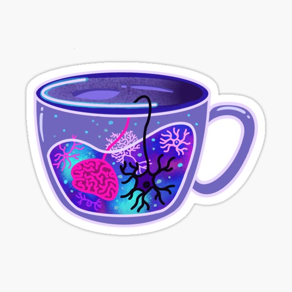 "Galaxy Brain Tea - Neuroscience" Sticker for Sale by BundaBear | Redbubble