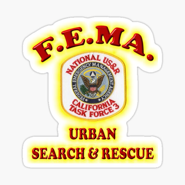 "FEMA California Search & Rescue" Sticker for Sale by lawrencebaird ...