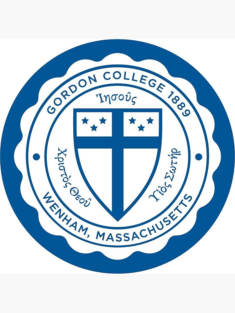 "Gordon College Blue and White Logo" Sticker by leafyegg | Redbubble