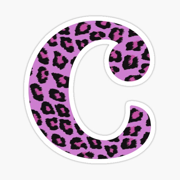"Purple Letter C Leopard Cheetah Monogram Initial" Sticker for Sale by ...