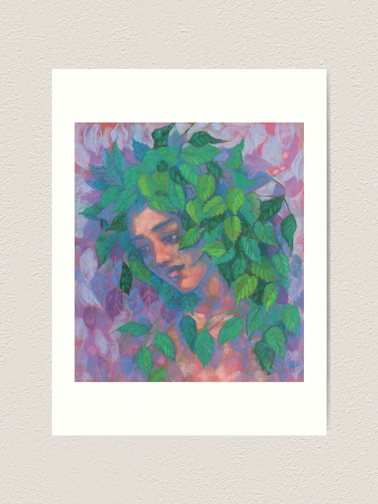 "Dryad, Tree Spirit, Green Leaves Surreal Fantasy Imaginary Portrait ...