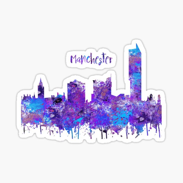 "Manchester" Sticker by Rosaliartbook | Redbubble
