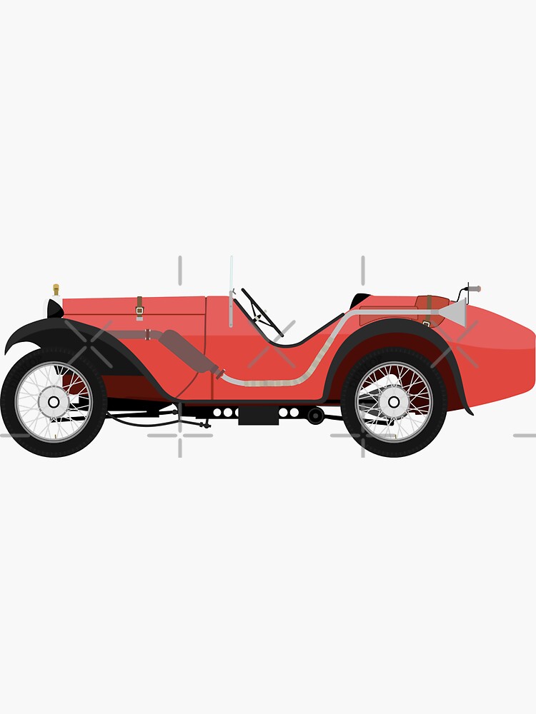 "Austin 7 'Ulster' Sports Car (Red) " Sticker for Sale by JHMimaging ...