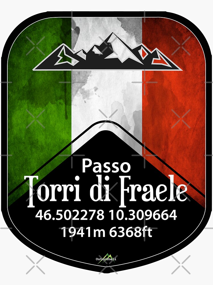 "Passo Torri di Fraele Italy T Shirt & Sticker" Sticker for Sale by ...