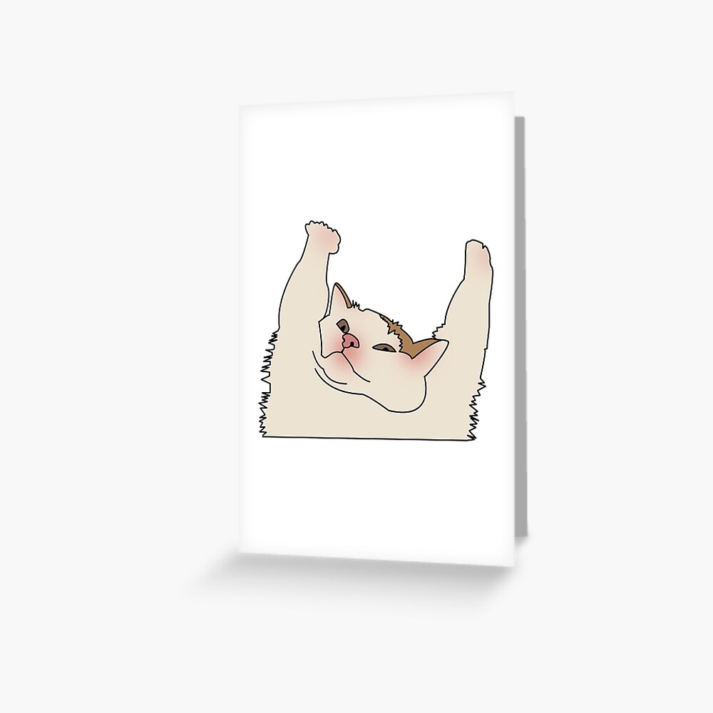 "Yawning cute pink cursed cat" Sticker for Sale by zivilej | Redbubble