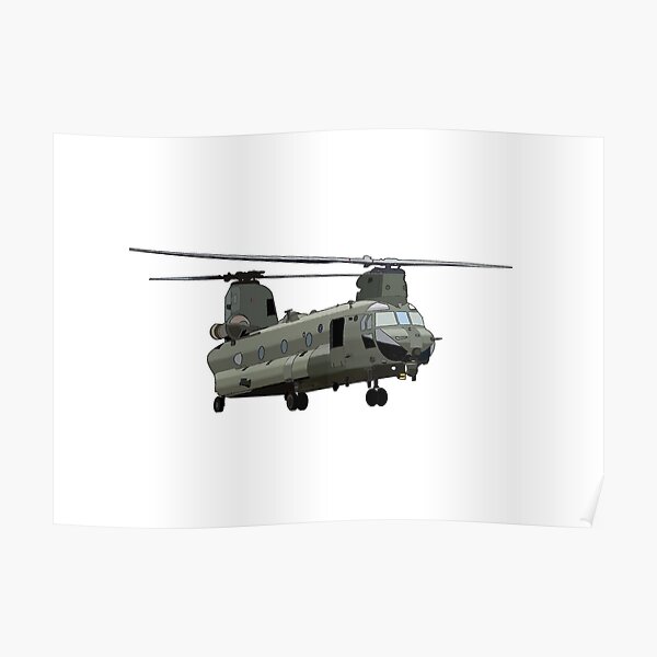 "Chinook " Poster by PhoebeFoster | Redbubble