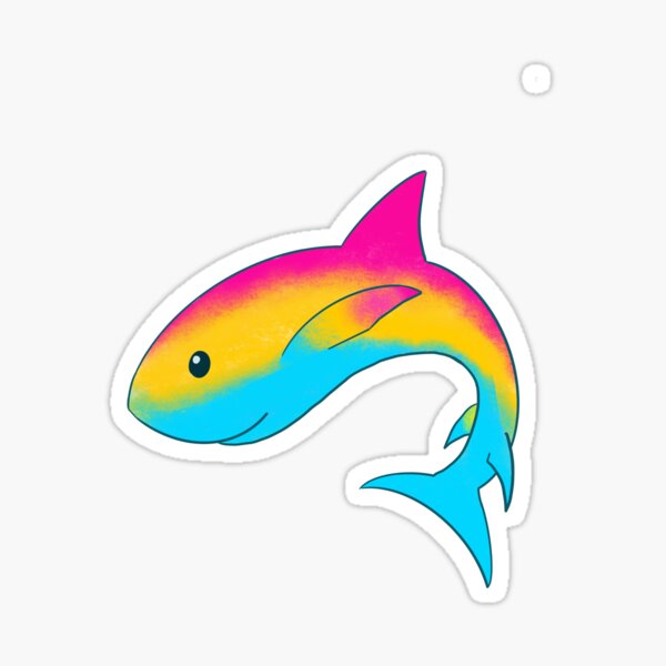"Pan Pride Flag Shark" Sticker for Sale by ThatAesthetic | Redbubble