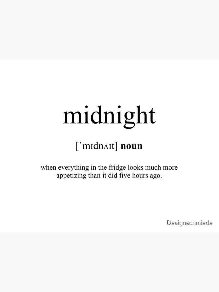 "Midnight Definition | Dictionary Collection" Art Board Print by ...