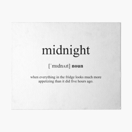 "Midnight Definition | Dictionary Collection" Art Board Print by ...