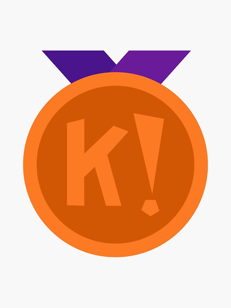 "Kahoot Bronze Medal" Sticker for Sale by SteggyEggy | Redbubble