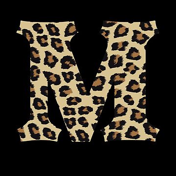 "Letter M Leopard Cheetah Monogram Initial" Greeting Card for Sale by ...