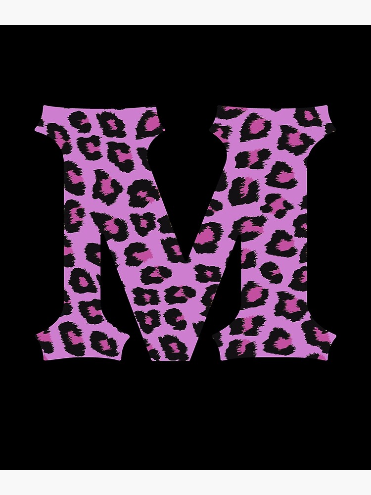 "Purple Letter M Leopard Cheetah Monogram Initial" Poster for Sale by ...