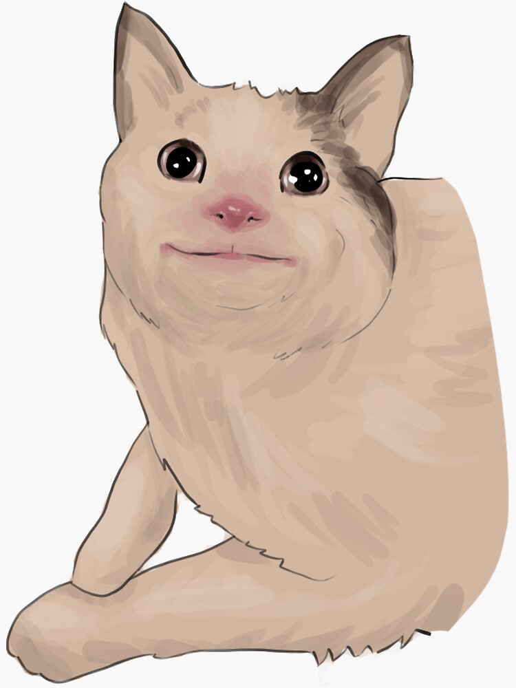 "Polite cat" Sticker by Gintaree | Redbubble