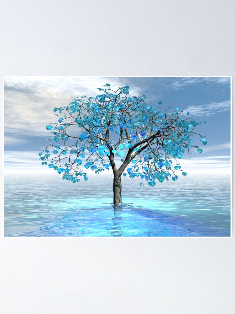 "Crystal Blue Tree" Poster for Sale by Icarusismart | Redbubble