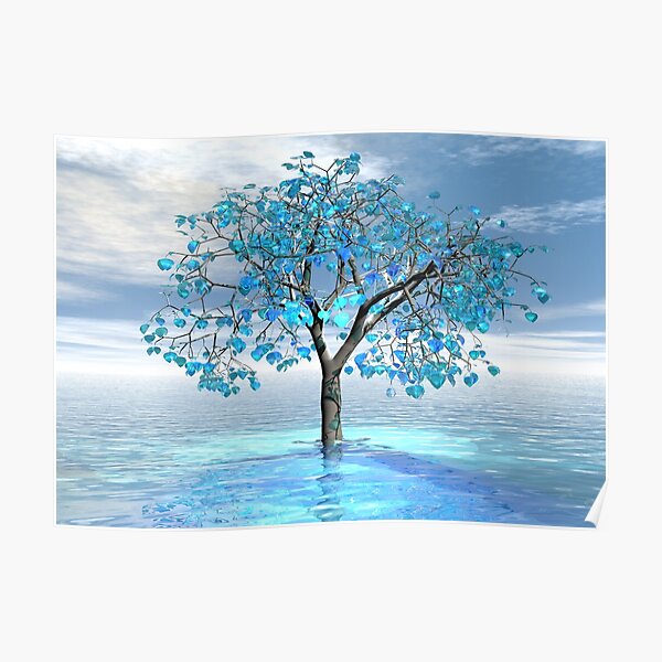 "Crystal Blue Tree" Poster for Sale by Icarusismart | Redbubble