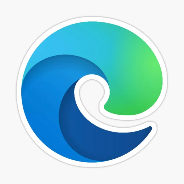 "Edge Browser Logo" Sticker for Sale by PhoenixStudio | Redbubble